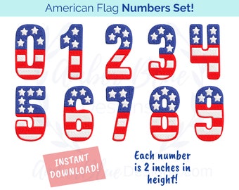 American Flag Numbers - Etsy