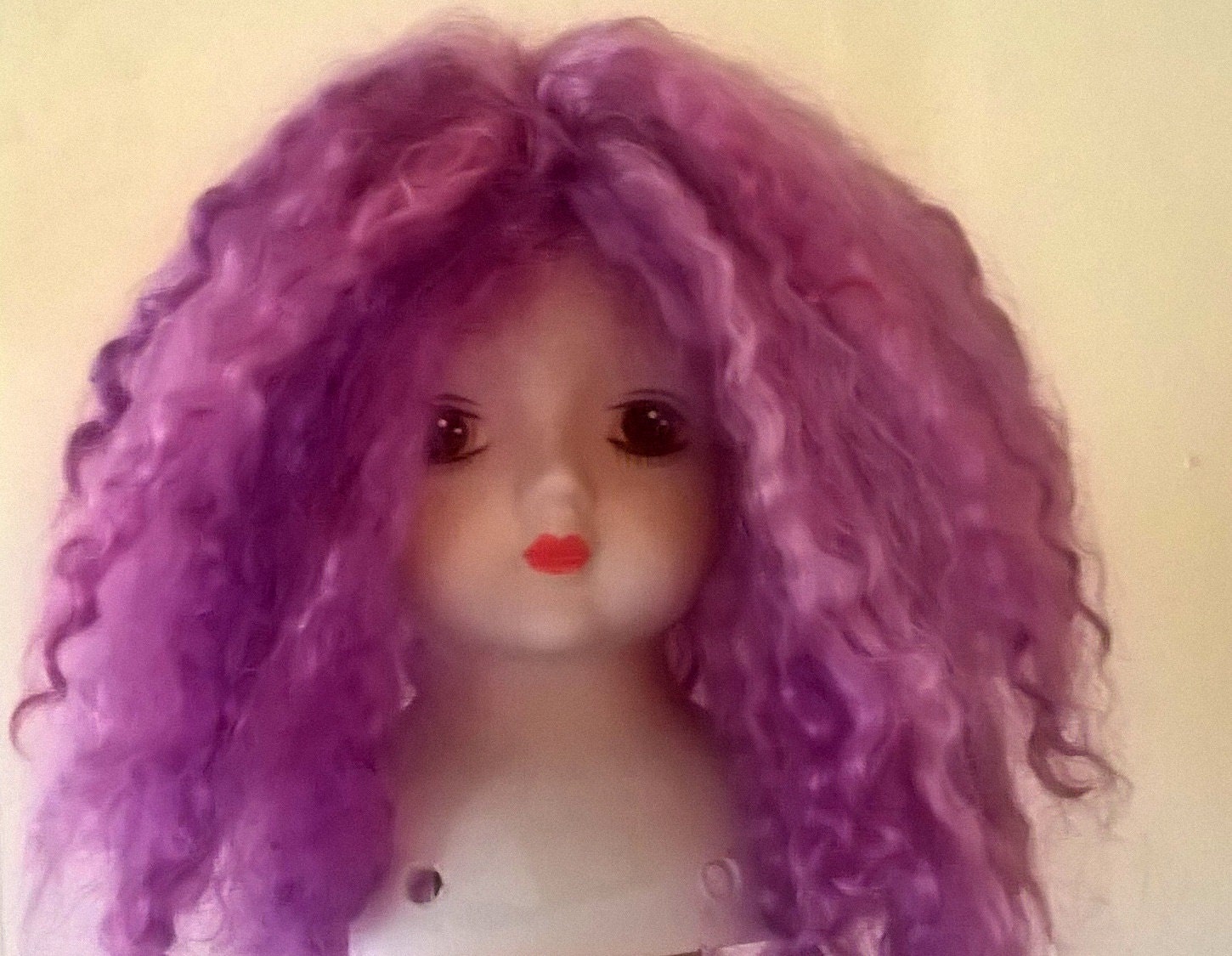 Mohair Pink Fizz Doll Wig | Etsy
