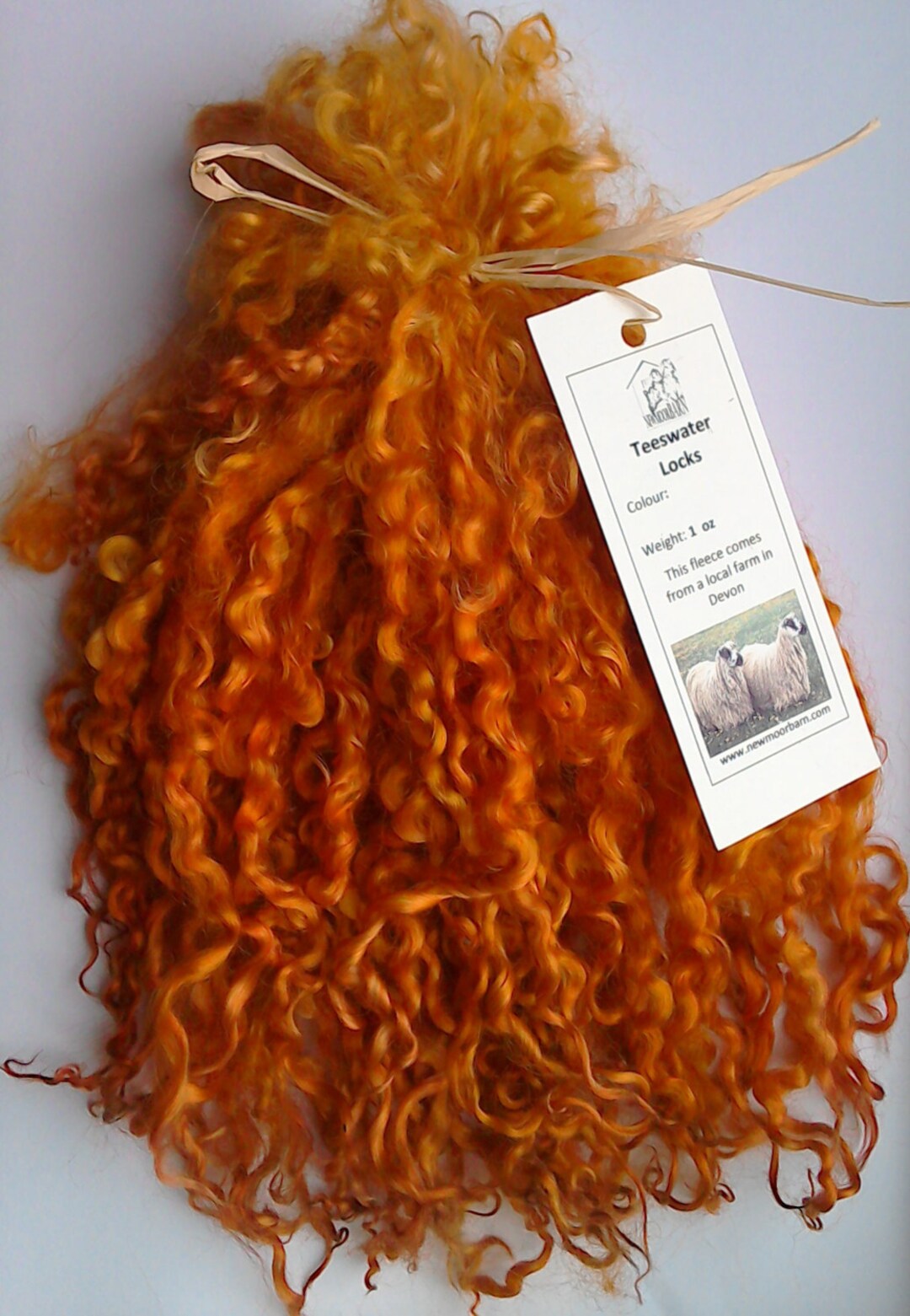 1oz Burnt Orange Teeswater Sheep Locks: Hand-dyed Fibre for Doll Hair ...