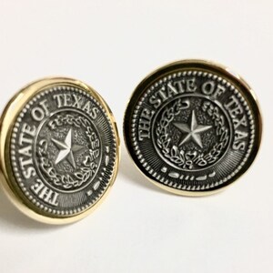 Texas State Seal Cuff Link Two Tone - Etsy