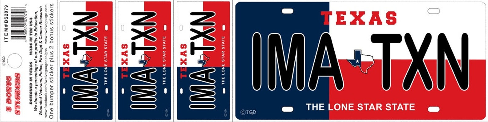 Texas Flag Bumper Sticker - Etsy