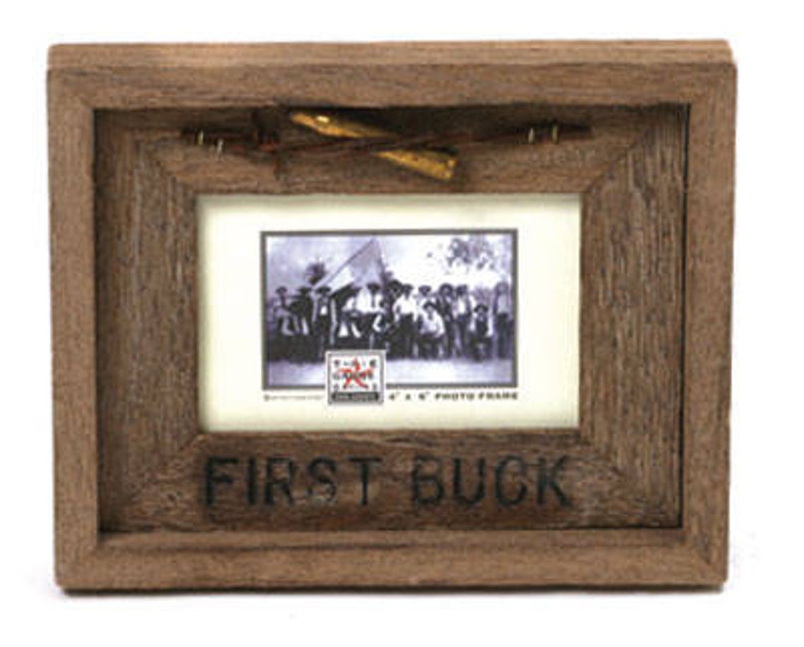 Barn Wood Rustic Picture Frame First Buck. Choose Your Size Frame. - Etsy