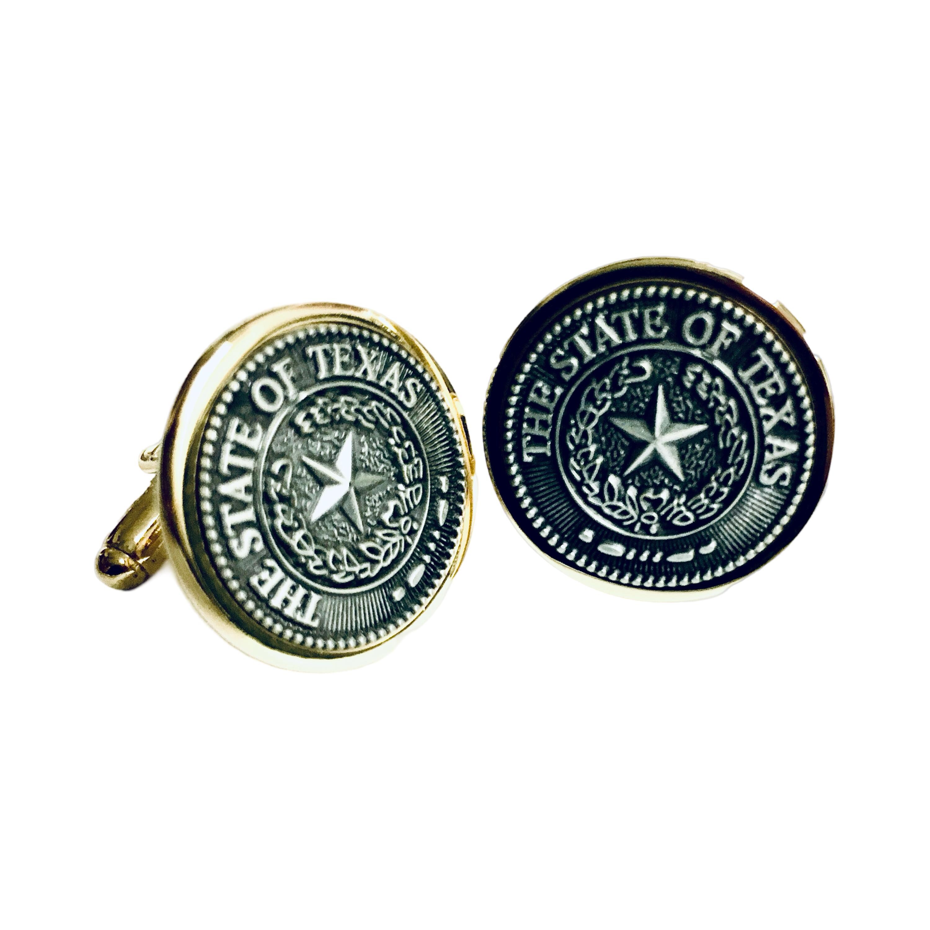 Texas State Seal Cuff Link Two Tone - Etsy