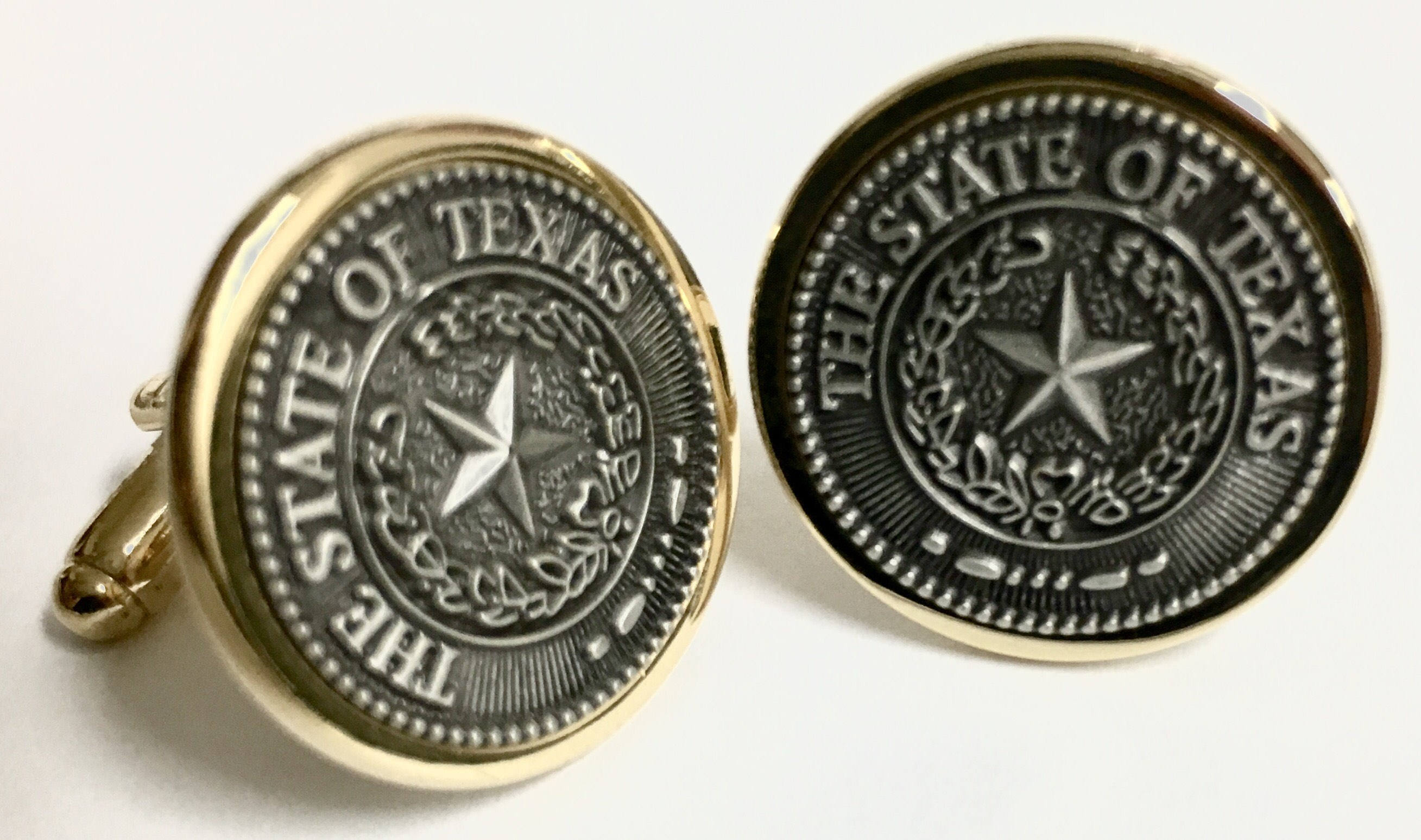 Texas State Seal Cuff Link Two Tone - Etsy
