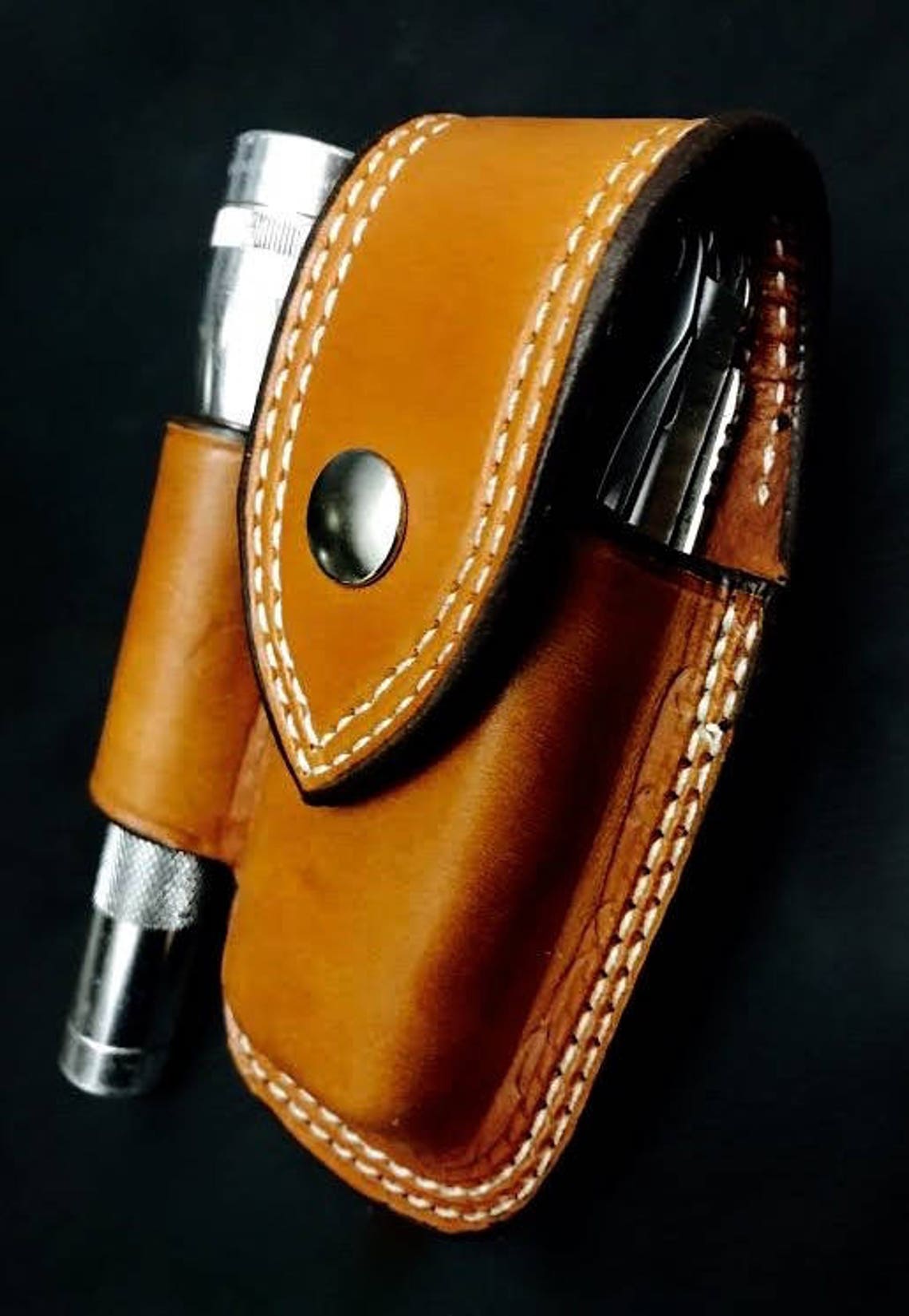 Nay's Custom Leather Multi-tool Case With a Light Loop - Etsy