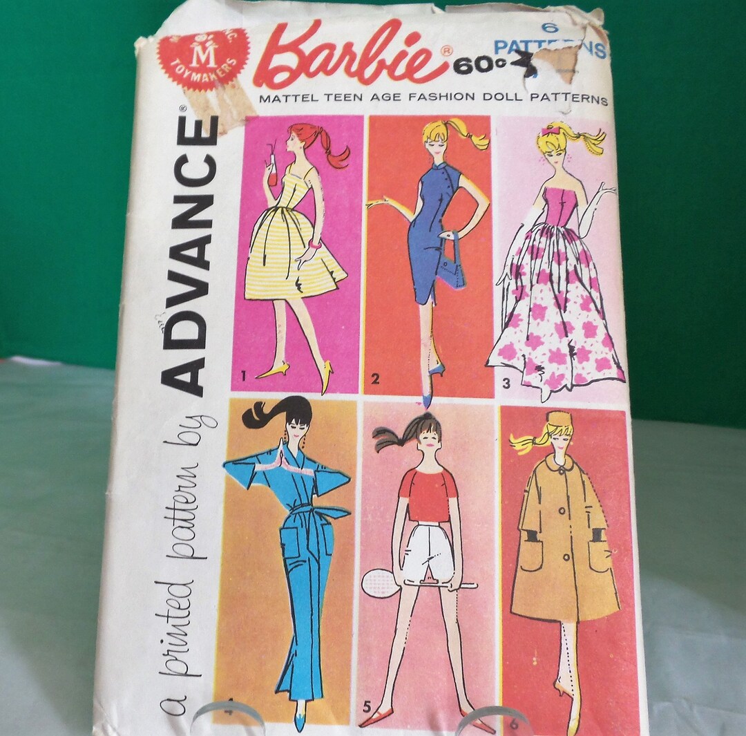 Advance Barbie Doll Pattern 9938 - Etsy