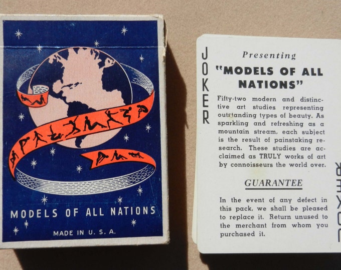 Vintage 50s Era Playing Cards Models of All Nations - Etsy