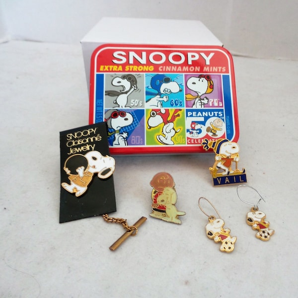 Vintage Snoopy Tin - Etsy