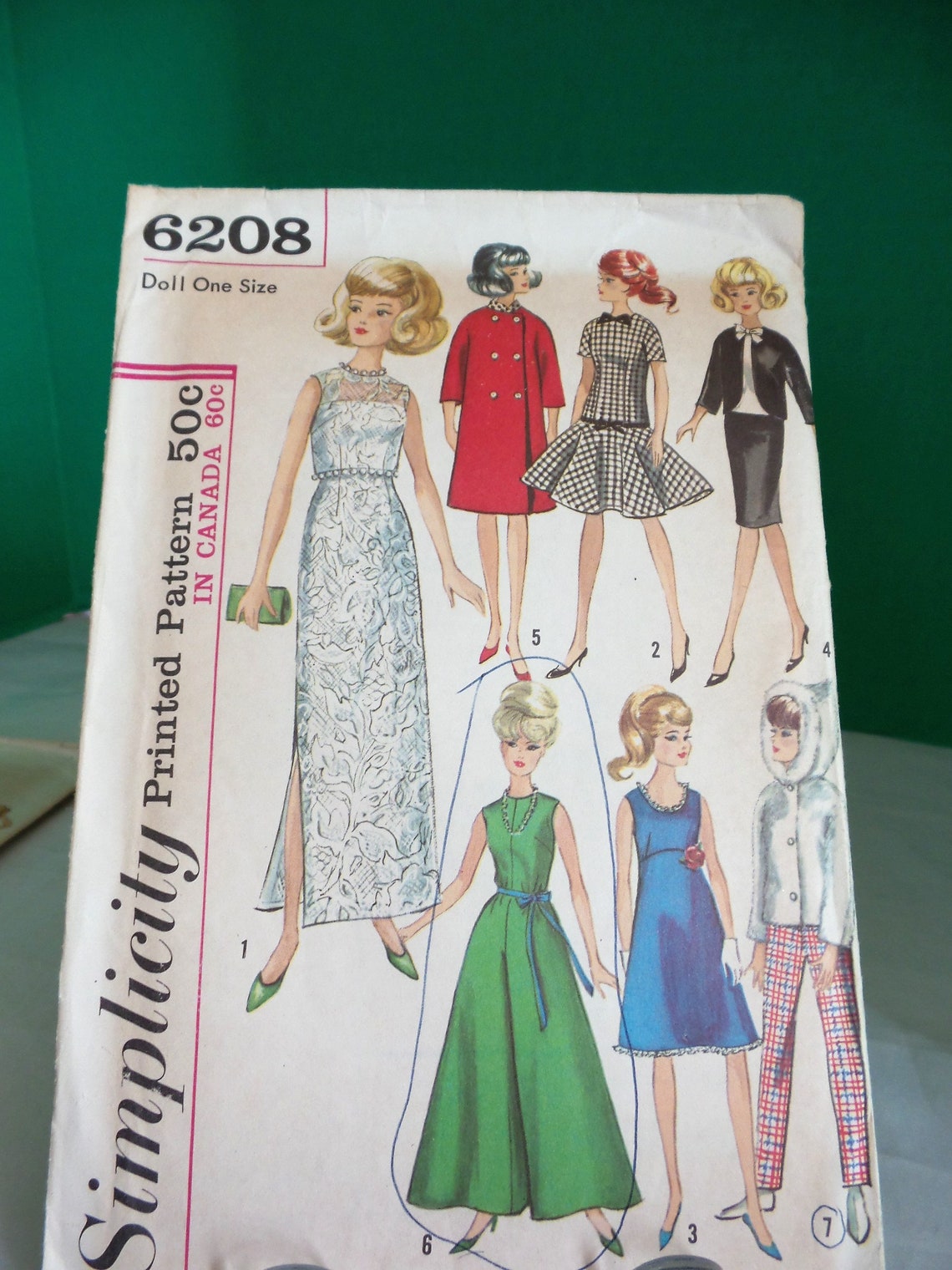 Simplicity Barbie Patterns 5214 6244 6208 - Etsy