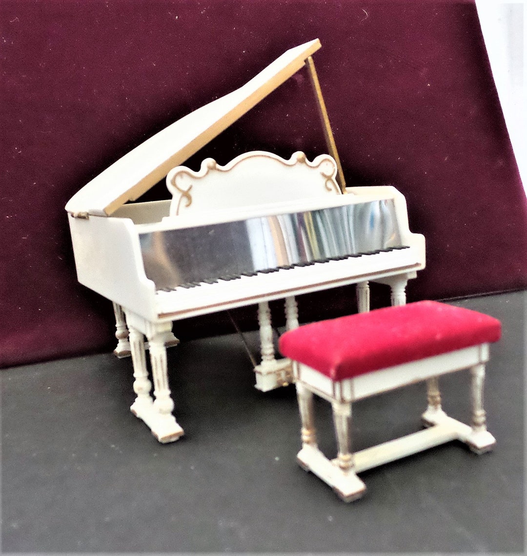Petite Princess Doll House Piano With Bench - Etsy