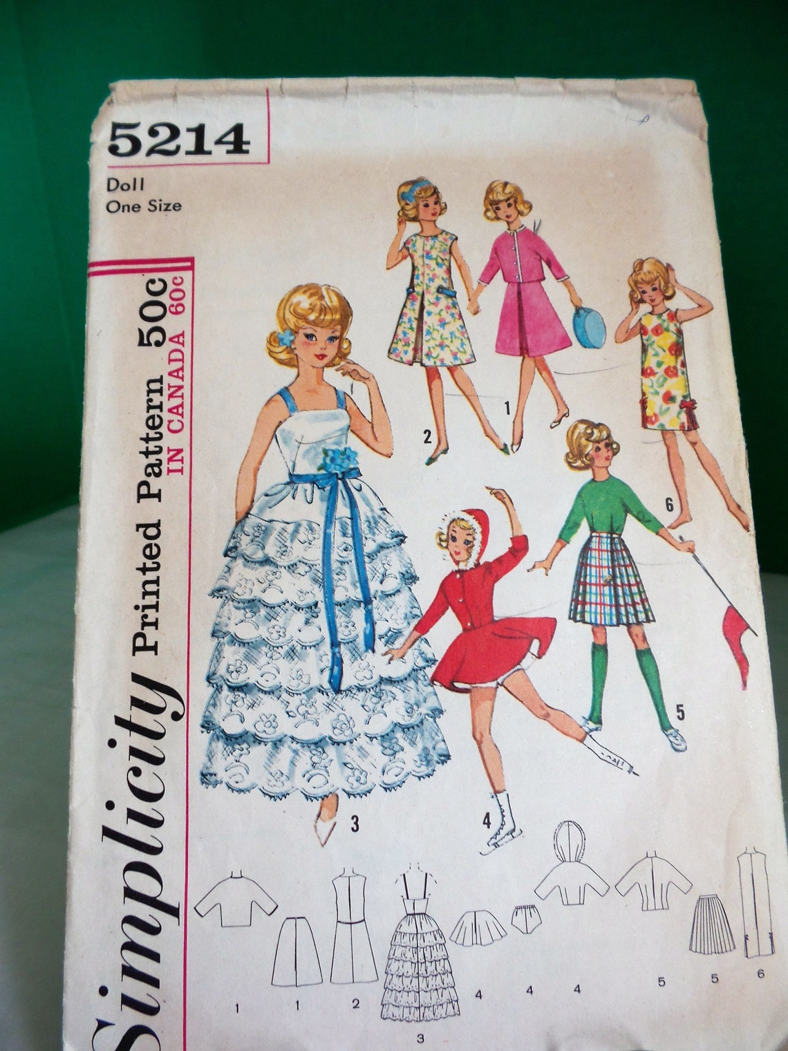 Simplicity Barbie Patterns 5214 6244 6208 - Etsy