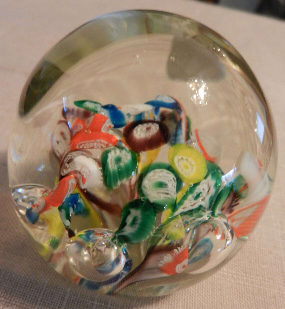 Vintage Glass Paperweight | Etsy