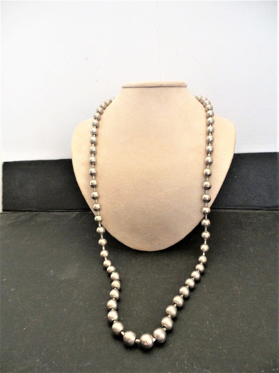 Large Ball and Chain Necklace Stainless Steel - Etsy