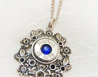 Bullet Ammo Locket small engraved silver tone locket with | Etsy