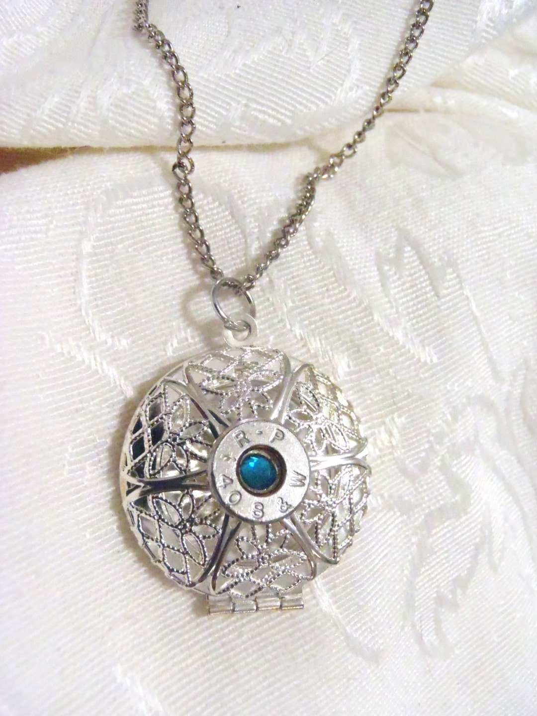 Bullet Ammo Locket Silver Tone Locket With Silver Tone Chain - Etsy