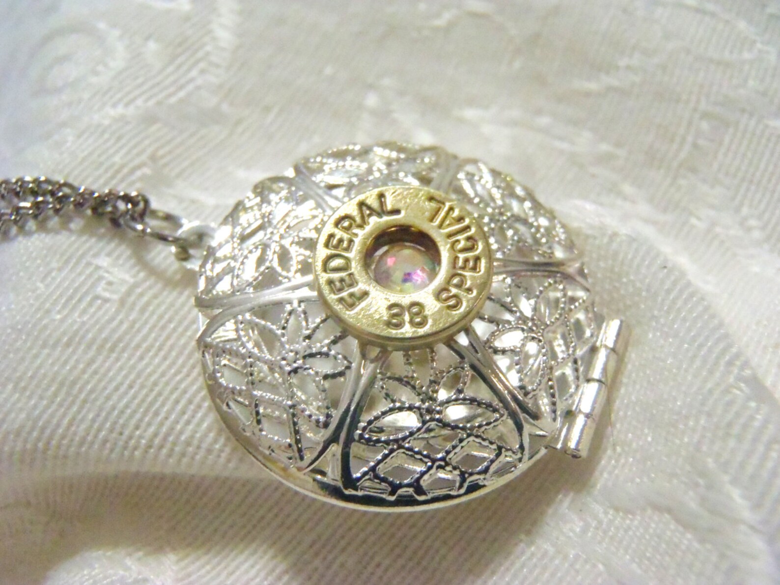 Bullet Ammo Locket Silver Tone Locket With Silver Tone Chain - Etsy