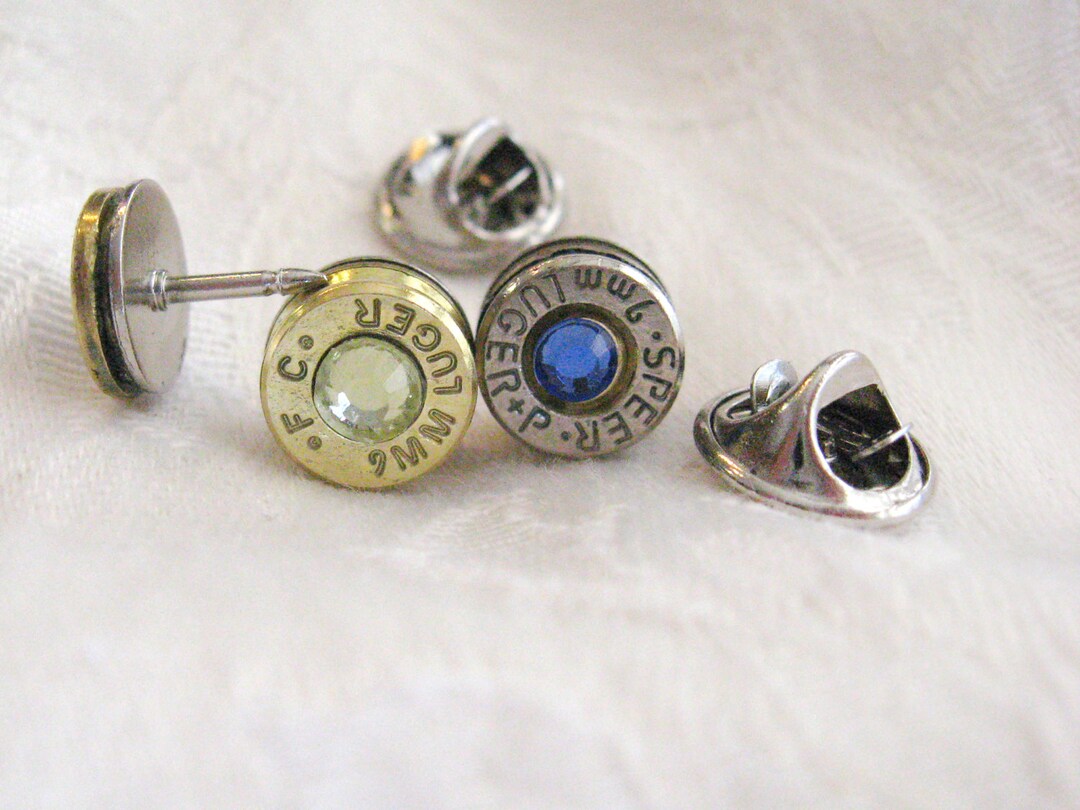 Ammo Tie Tacks Bullet Casing Tie Tacks Pins for Men's Dress 9mm, 45 ...