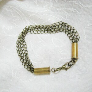 Antiqued Bronze Bracelet With 22 Caliber Ammo Casings - Etsy