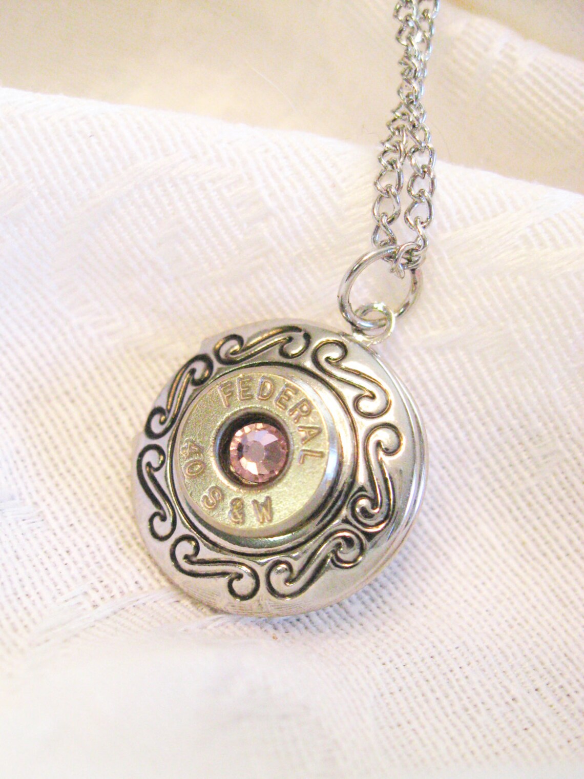 Bullet Ammo Locket Small Engraved Silver Tone Locket With - Etsy