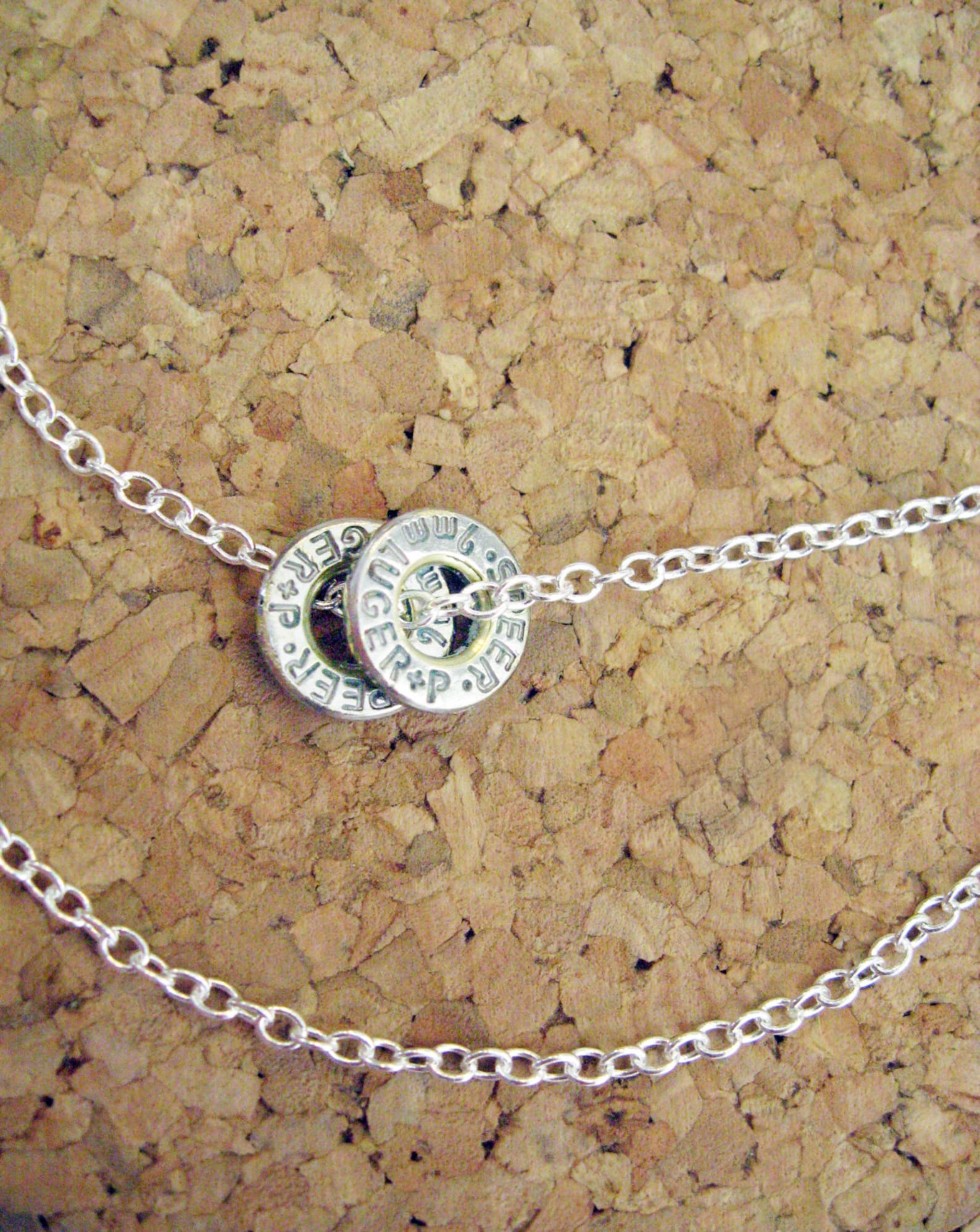 Ammo Bullet Charm Necklace Rim of Ammunition Casing on - Etsy