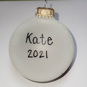 Hand-painted Personalized Shamrock Good Luck Snowman Christmas Ornament ...