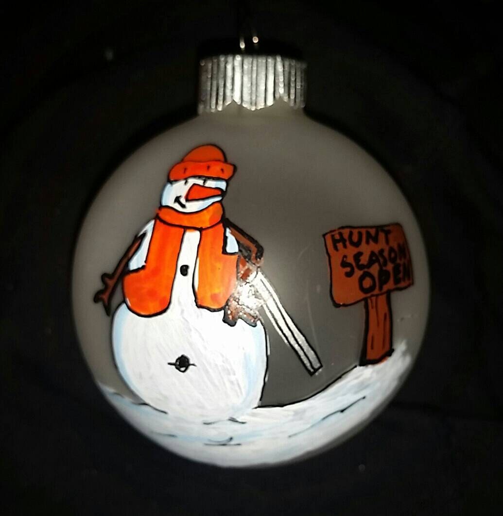 Hunter Christmas Ornament Personalized - Hand-painted Custom Duck Deer ...