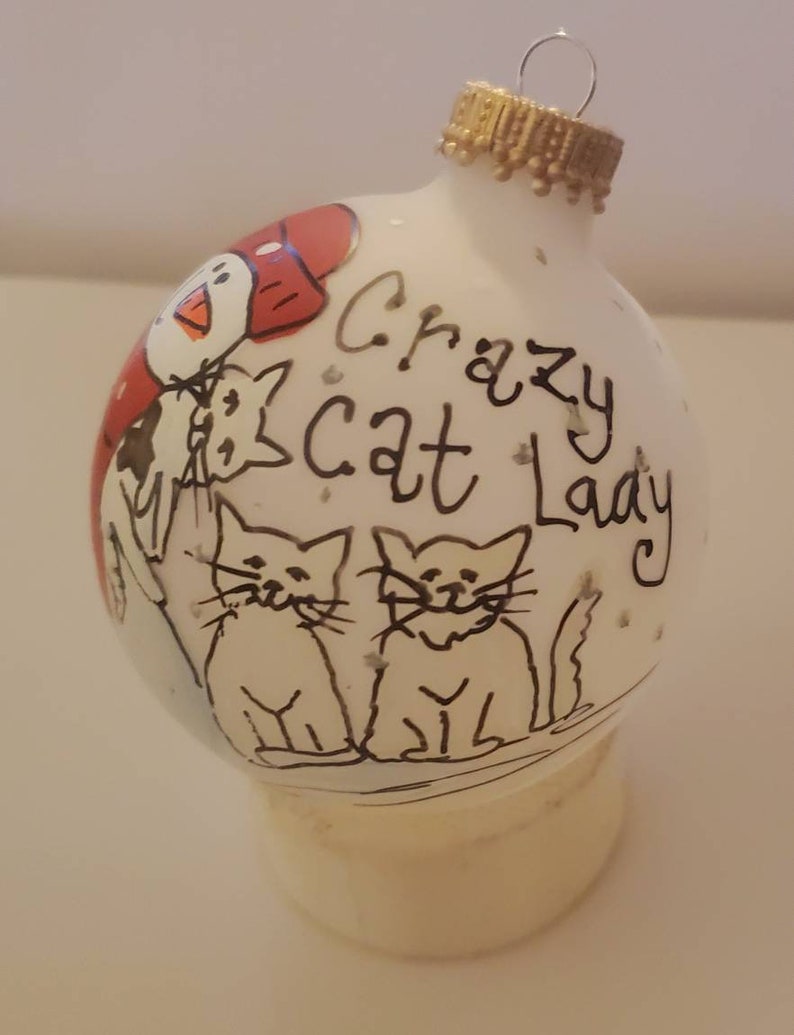 Crazy Cat Lady Ornament - Personalized Custom Ornament - Cat Mom ...