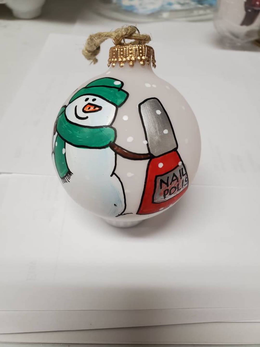 Personalized Nail Polish Christmas Custom Ornament - Nail Technician ...