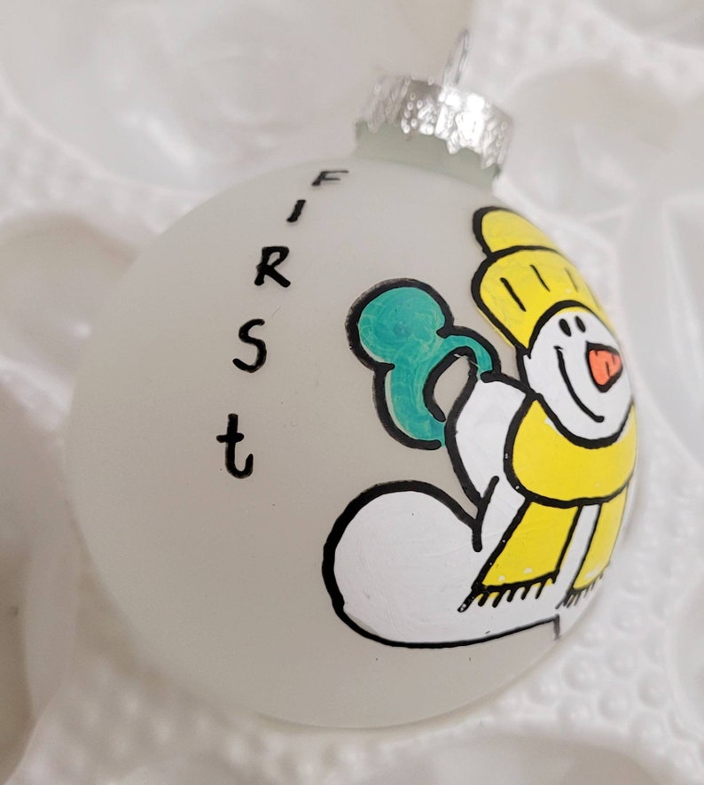 Personalized Baby's First Hand-painted Custom Ornament - 1st Christmas ...