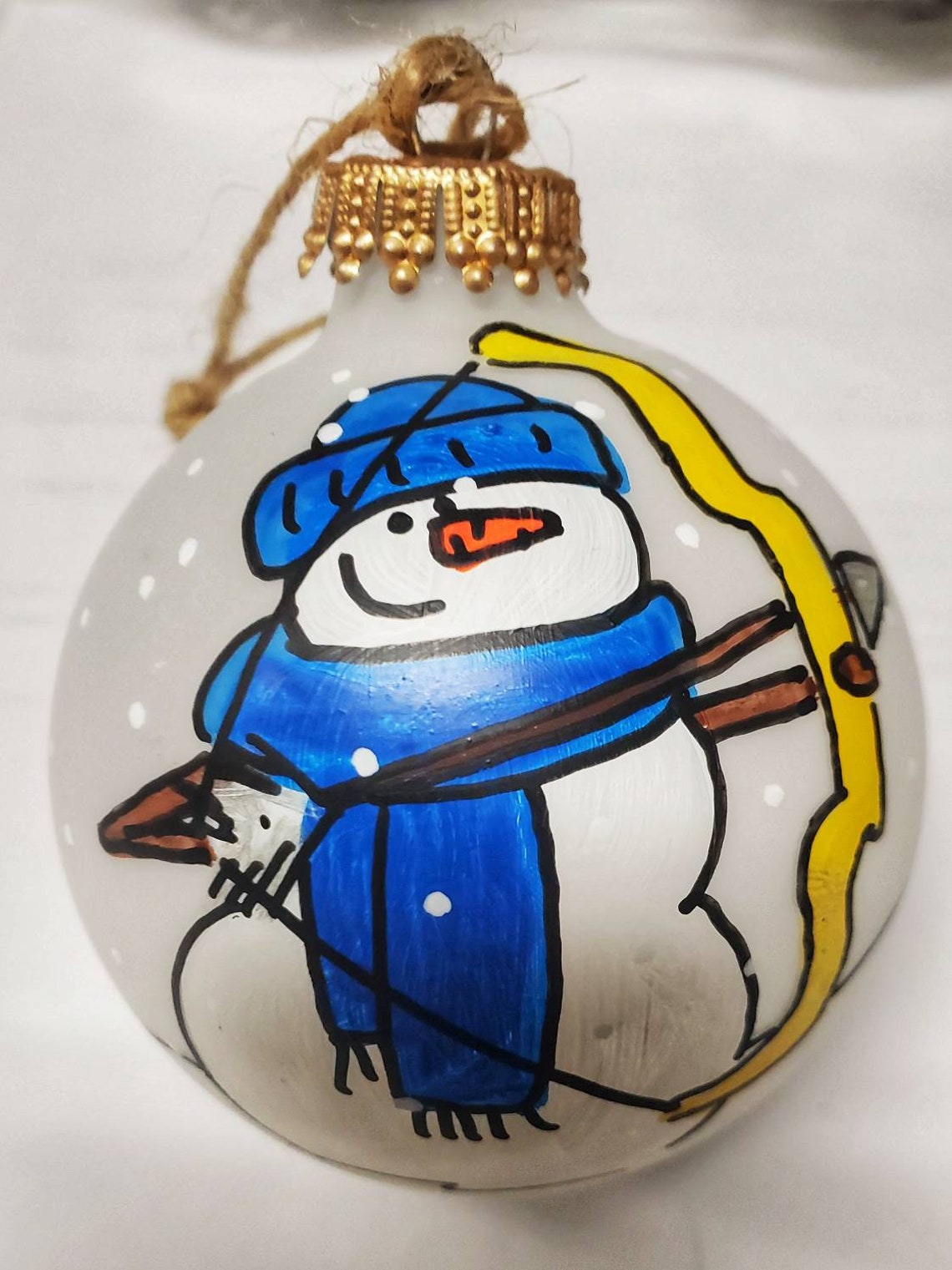 Personalized Hand Painted Archery - Bow Hunter Christmas Ornament ...