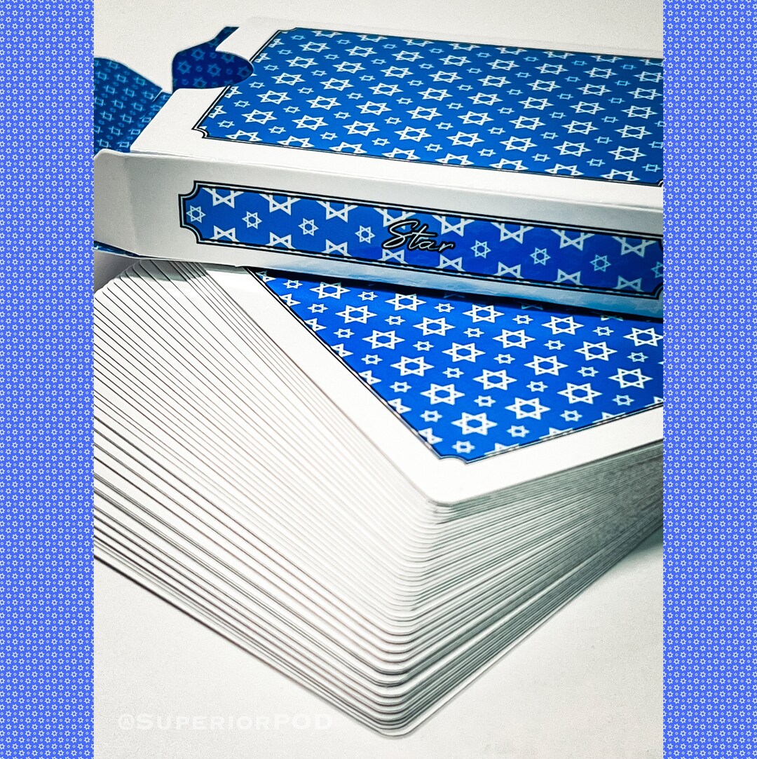 STAR of David Playing Cards, Hanukkah Gift, Chanukah Gift, Passover ...