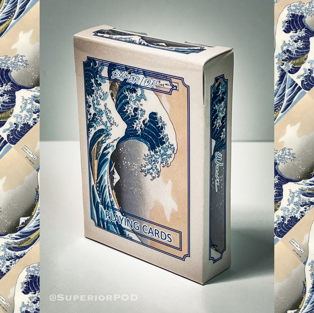 The Great WAVE Playing Cards, Waves Playing Cards, Japanese Artwork ...
