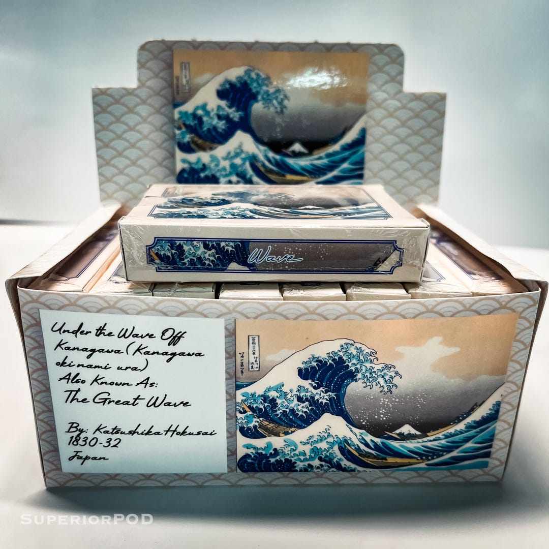 The Great Wave Playing Cards - Brick - Display Box - 8 Deck Set ...