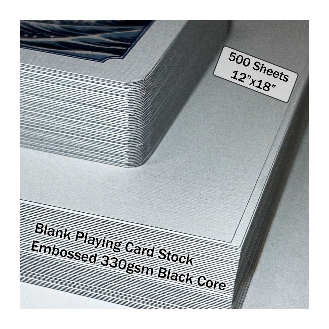 12x18 REAM Embossed Playing Card Stock 330gsm - (500 Sheets) Bulk ...