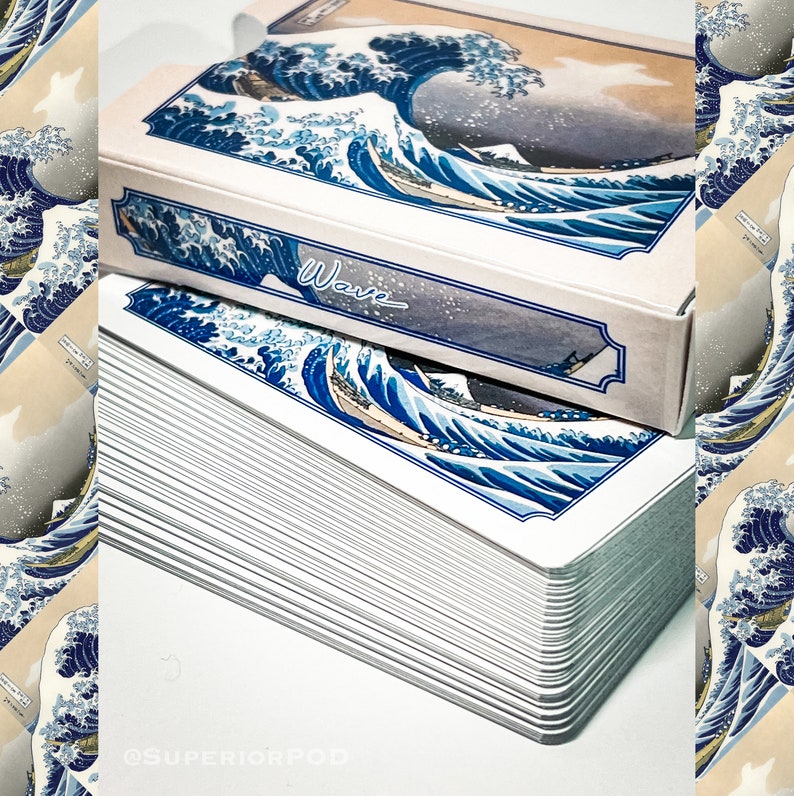 The Great WAVE Playing Cards, Waves Playing Cards, Japanese Artwork ...