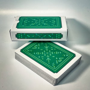Modern 8-BIT Green and Blue Playing Cards Retro Pixel, Traditional ...