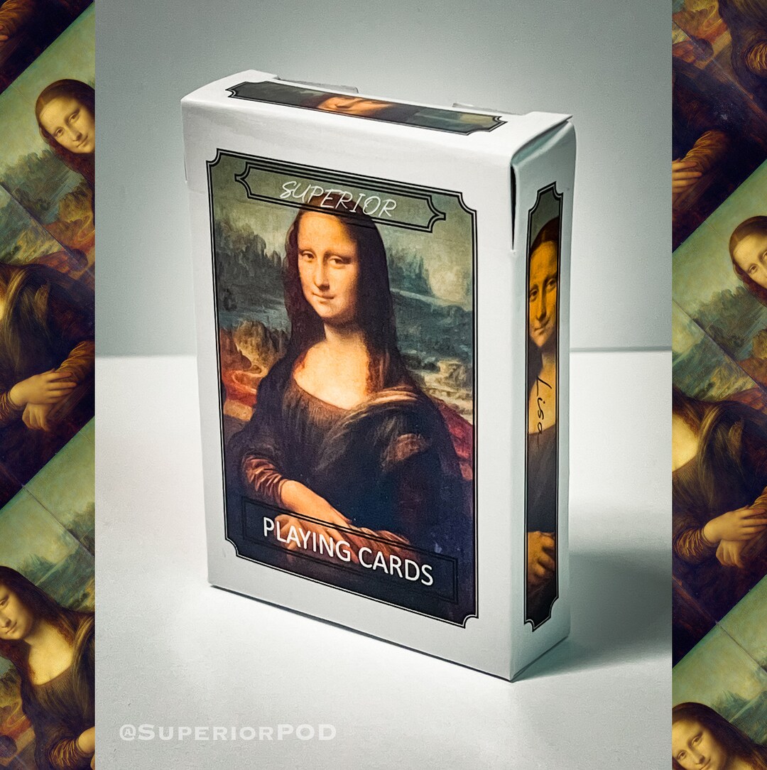 Mona LISA Playing Cards, Artwork Playing Cards, Mona Lisa Gift, Da ...