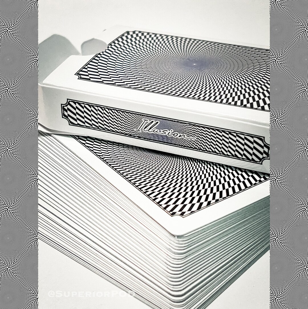 ILLUSION Playing Cards, Black and White Playing Cards, Trippy Playing Cards, Optical Illusion ...