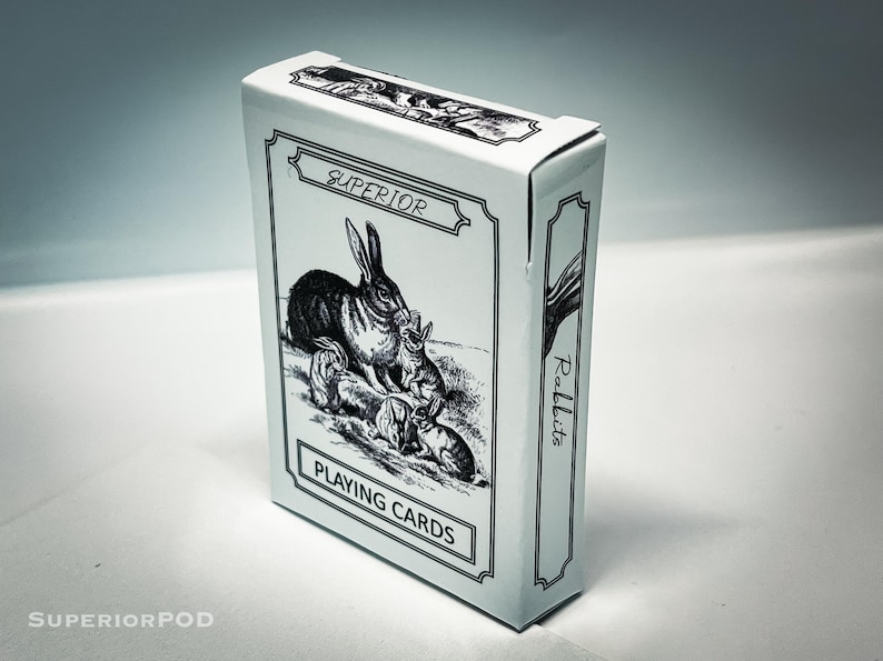 RABBITS Playing Cards, Bunny Playing Cards, Easter Gifts, Vintage ...