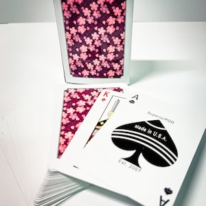 SAKURA Flower Playing Cards, Cherry Blossom Playing Cards, Japanese ...