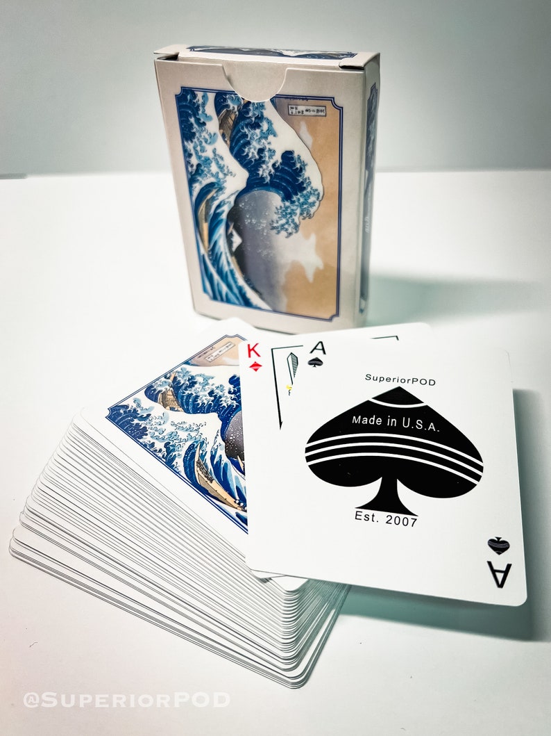 The Great WAVE Playing Cards, Waves Playing Cards, Japanese Artwork ...