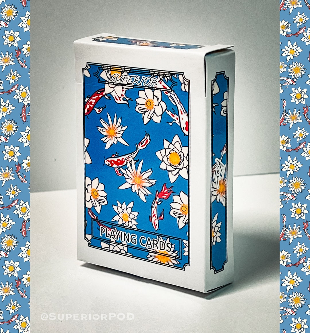 KOI Fish Playing Cards, Traditional Japanese, Japanese Art Playing ...