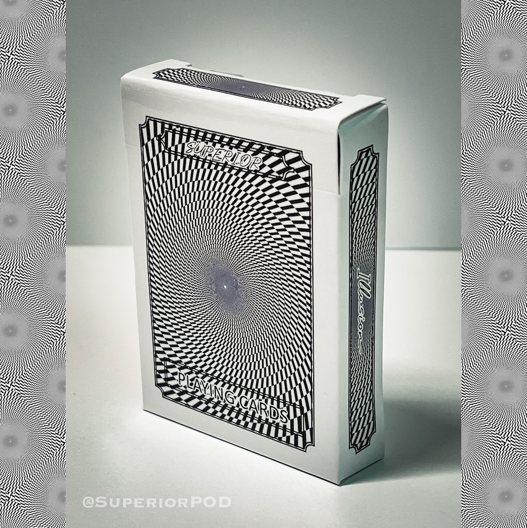 ILLUSION Playing Cards, Black and White Playing Cards, Trippy Playing Cards, Optical Illusion ...