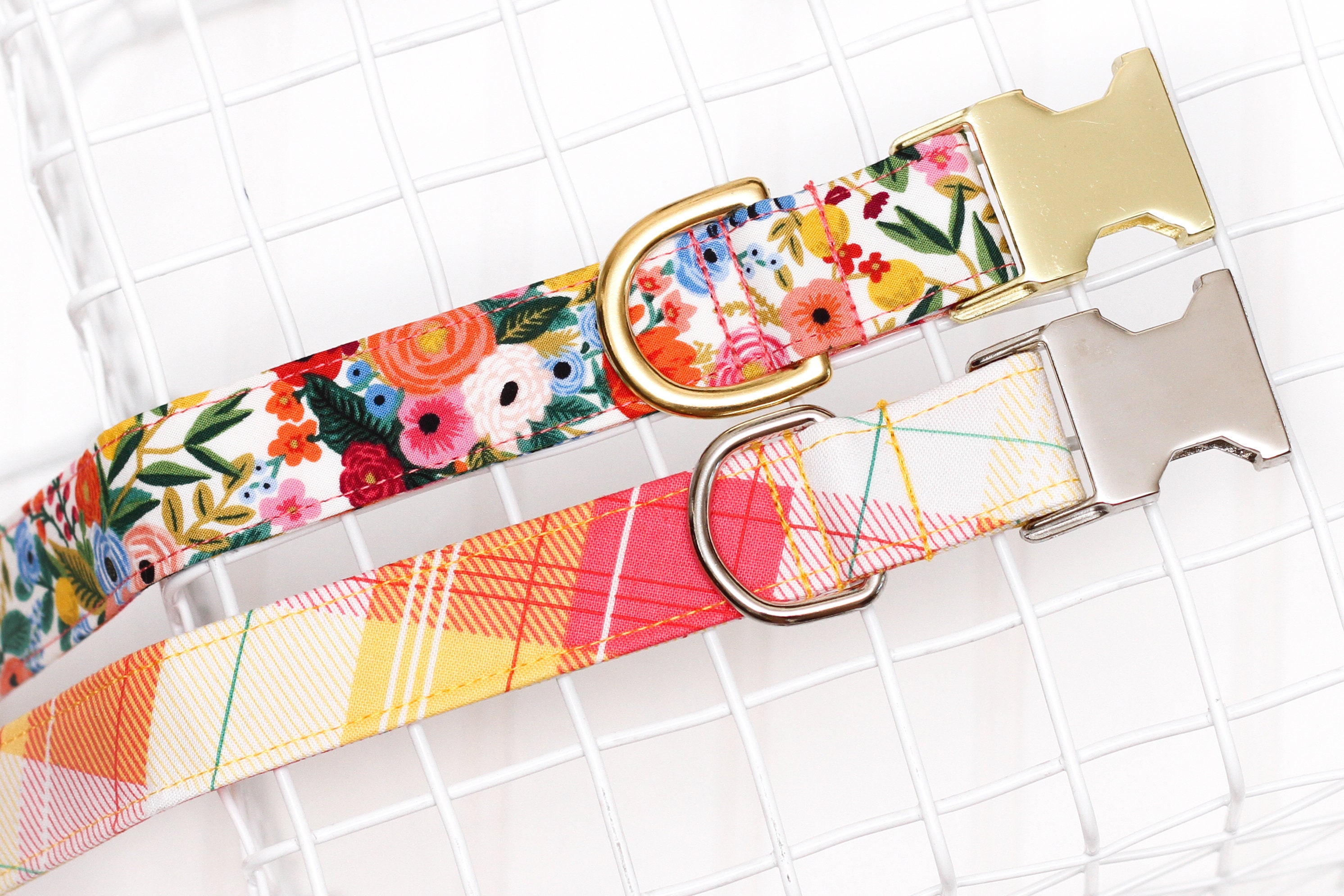 Rifle Paper Company Floral Dog Collar With Metal Buckle for | Etsy
