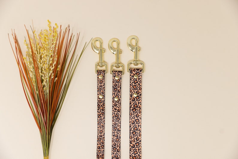 Paw Print Leopard Webbing Dog Leash - Cheetah, Webbing, Heavy Duty, Dog ...