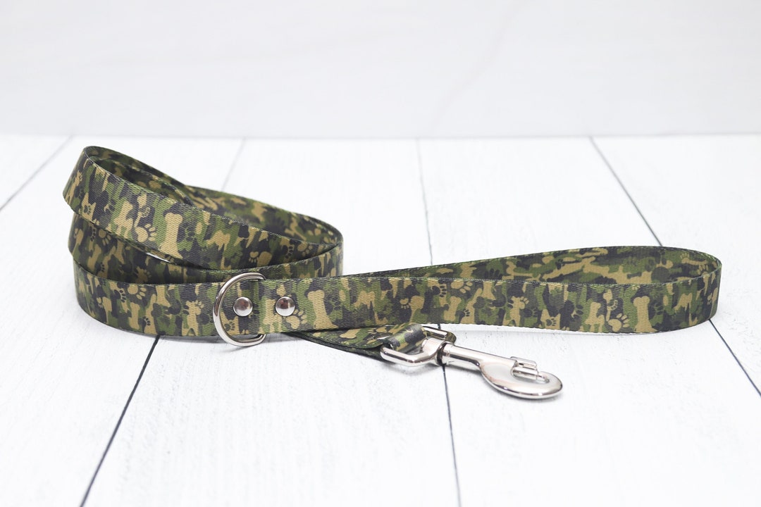 Camo Dog Leash, Camouflage Dog Lead, Male Dog Leash, Green Dog Leash ...