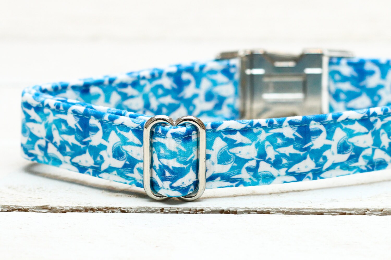 Shark Dog Collar Pet Watercolor Shark Week Male Dog - Etsy