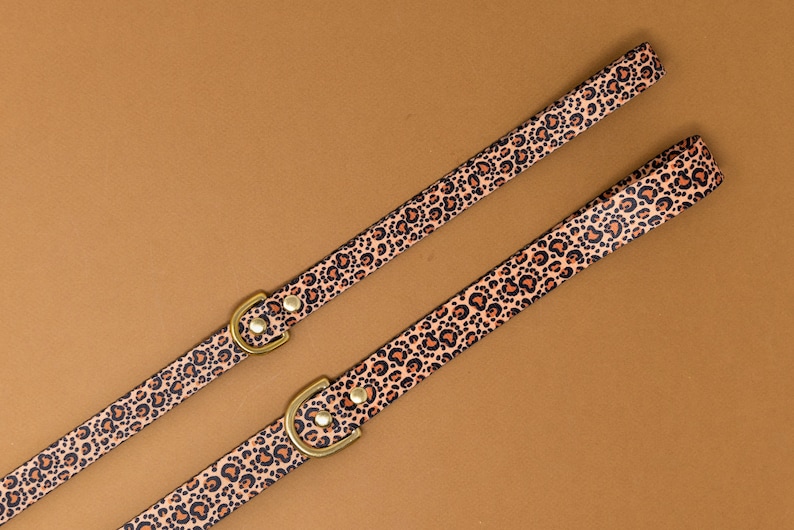 Paw Print Leopard Webbing Dog Leash - Cheetah, Webbing, Heavy Duty, Dog ...