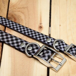 Plaid Waterproof Dog Collar - Dirtproof, Stinkproof: Blue and Mint Pin ...