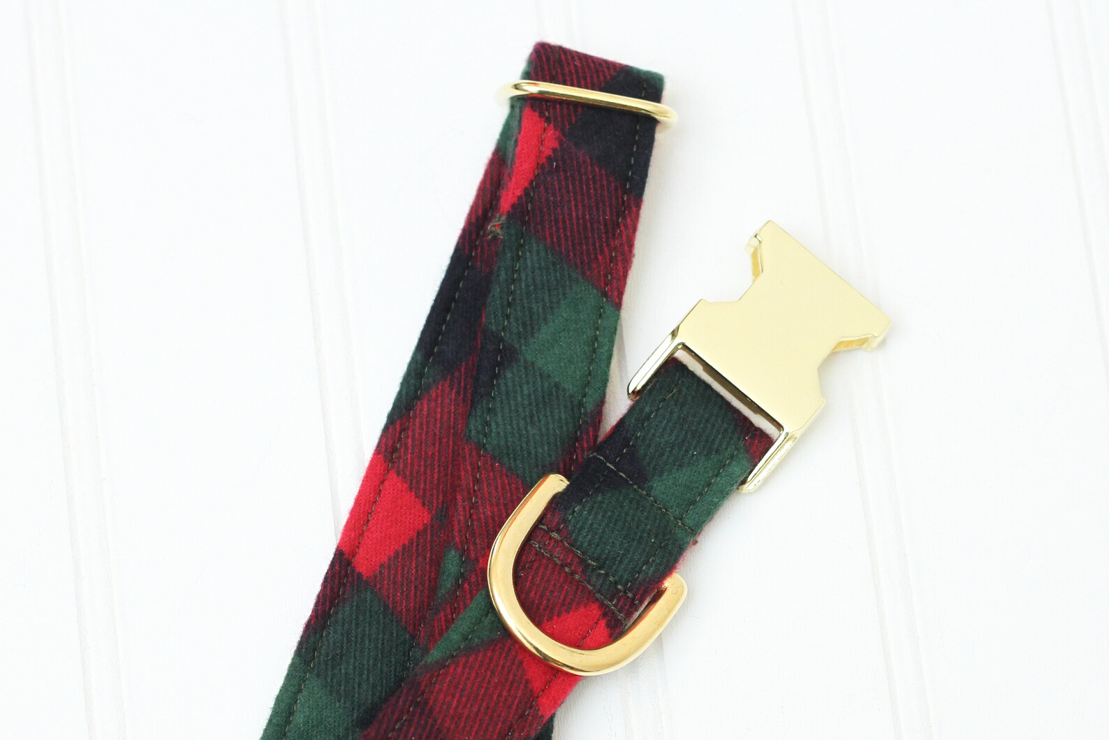 Red & Green Buffalo Plaid Dog Collar Christmas Dog Collar - Etsy